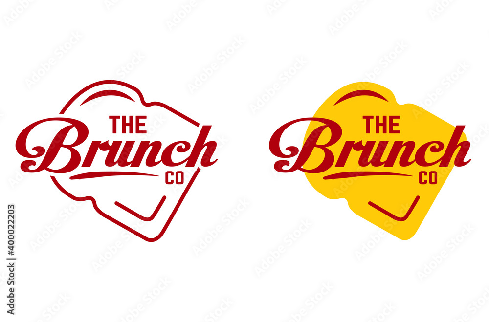 the brunch restaurant logo concept Stock Vector | Adobe Stock