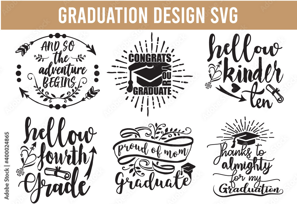 Vetor de Graduation SVG, Graduation design SVG bundle Cut Files for ...