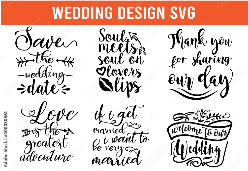 wedding SVG, wedding design Bundle SVG Cut Files for Cutting Machines ...