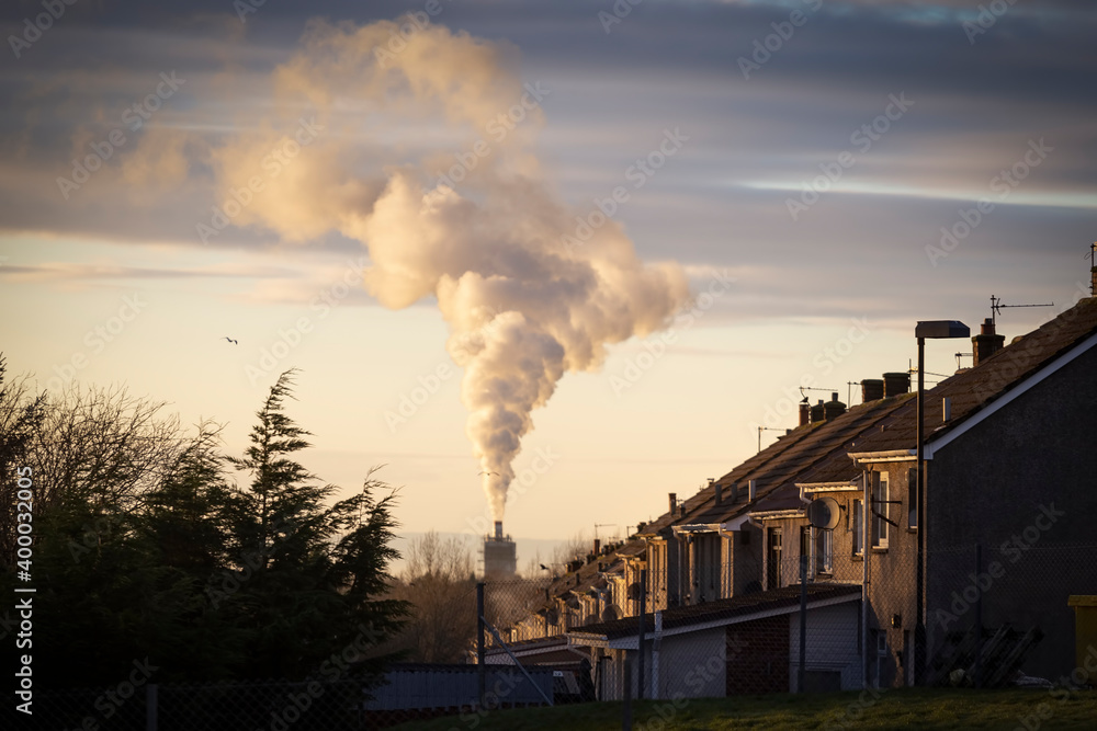 Egger factory pollution at Auchinleck Stock Photo | Adobe Stock