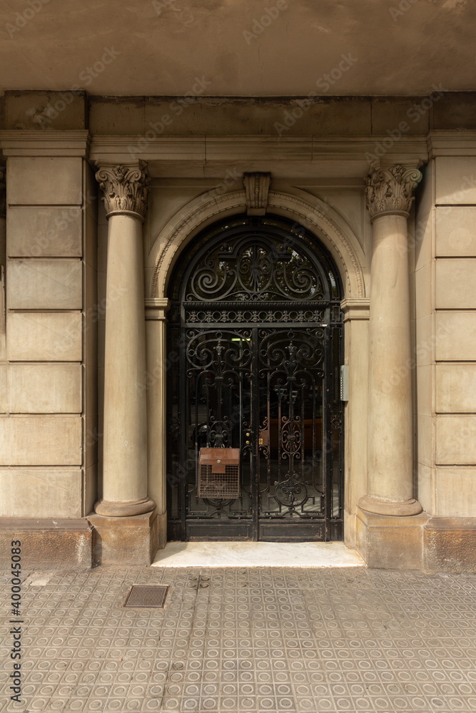 Elements of architecture of buildings, texture of ancient doors and ...