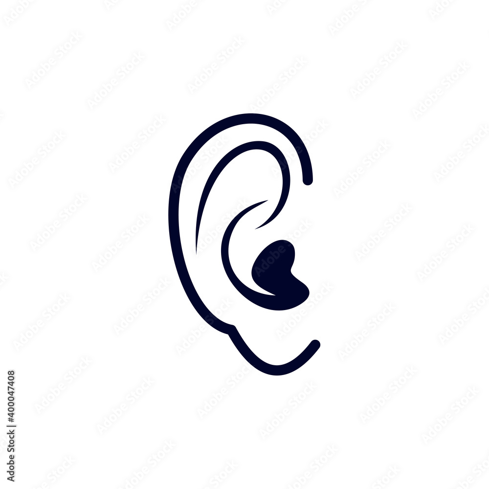 Ear logo design vector template, Organs logo design concept, Icon ...