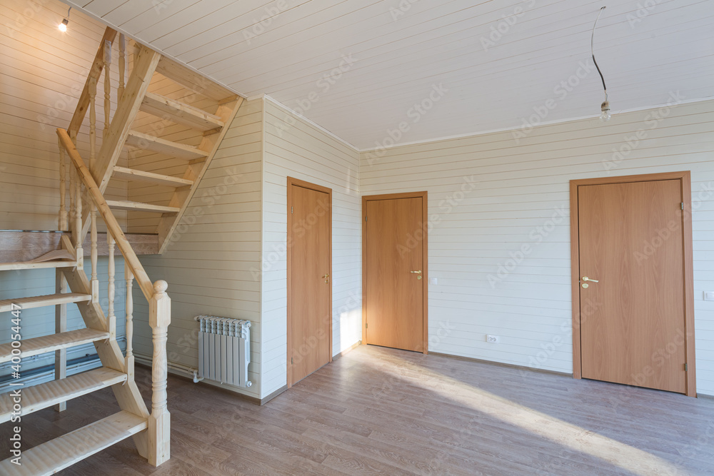 The empty room of new house after construction and renovation. Concept ...