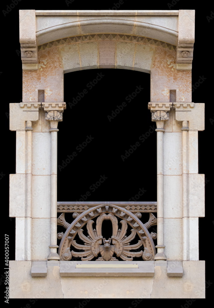 Elements of architectural decoration of buildings, arches and ...