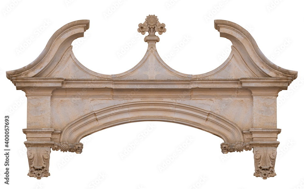 Elements of architectural decoration of buildings, arches and ...
