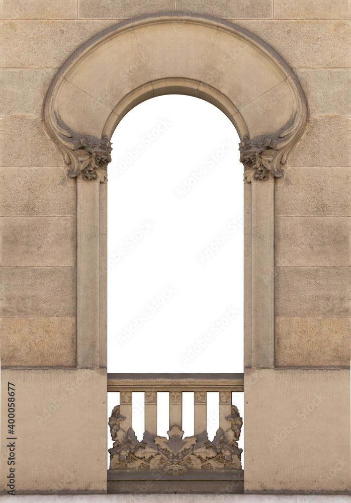Elements of architectural decoration of buildings, arches and ...