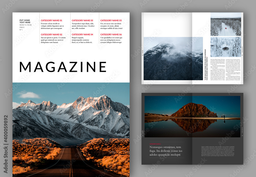 Classic Magazine Layout Stock Template | Adobe Stock