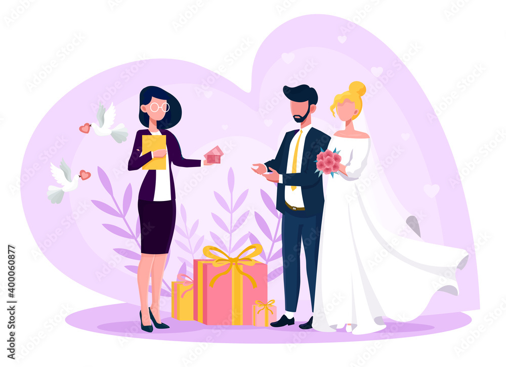 Female event manager presenting event plan for celebration. Concept of ...