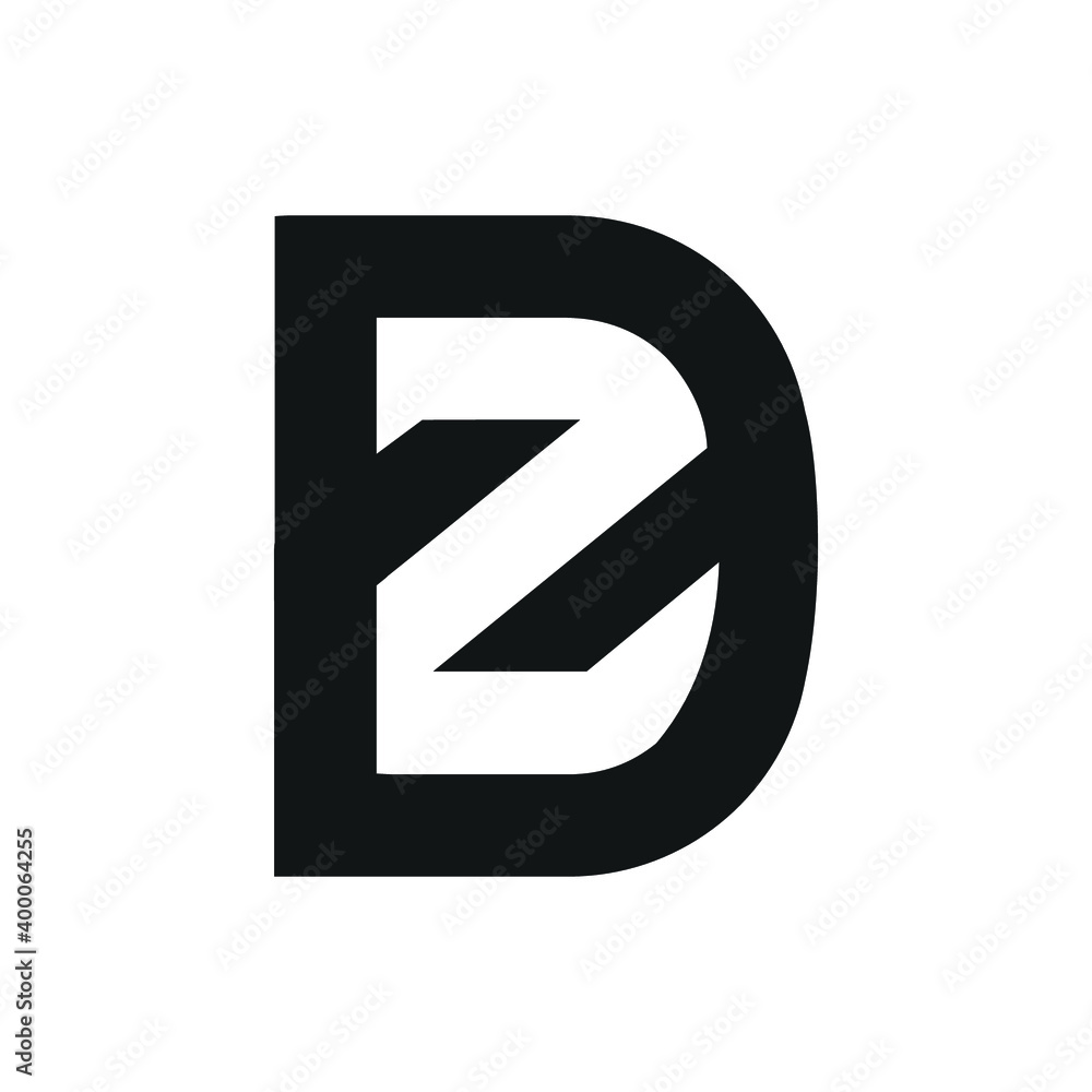 Initial dz letter logo vector template design. Linked letter zd logo ...