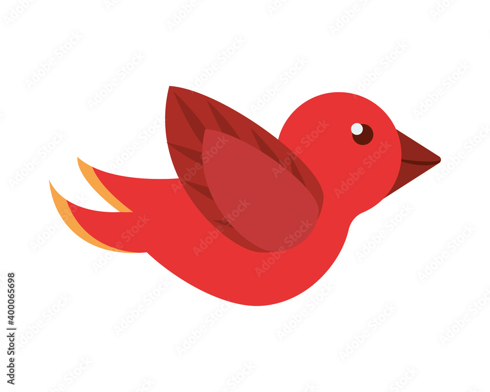 Red Bird Flying Clipart