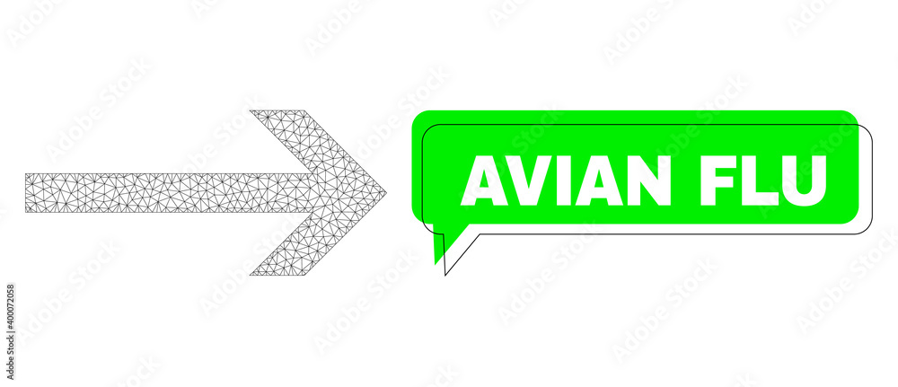 Misplaced Avian Flu green chat frame and arrow right mesh structure ...