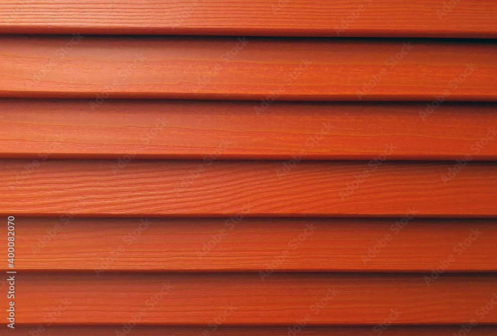 Wooden slats of blinds. red background. Siding shutters hardwood ...