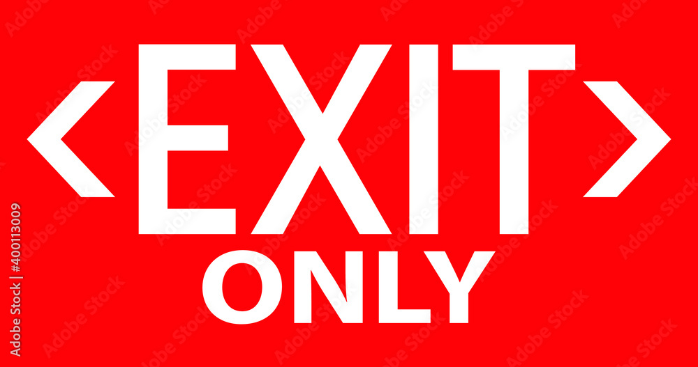 Red exit sign with left and right arrows. Vector illustration Stock ...