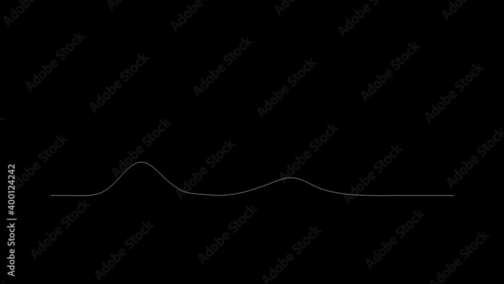 Basic Line Audio Waveform Visualization Animation Seamless Loop Vídeo Do Stock Adobe Stock