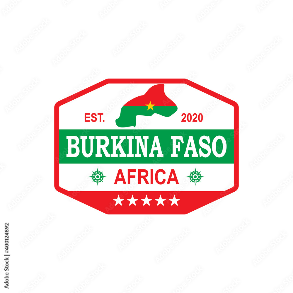 Poster Burkina faso Map Vector , Country Logo – Wall Art | UkPosters