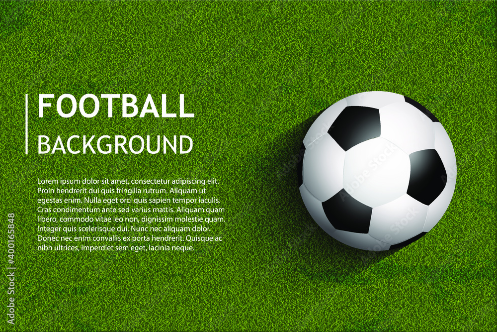 Soccer or football on the field. Sport background with copy space ...