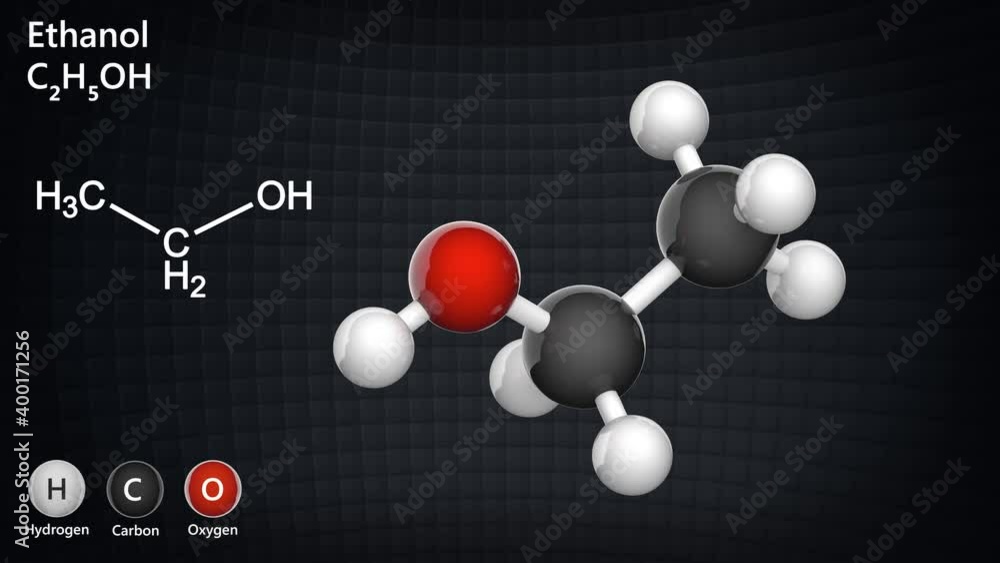 Vidéo Stock Structural chemical formula and molecular structure of ...