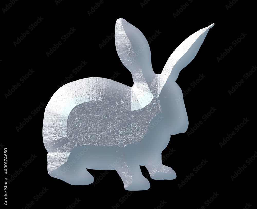 Rabbit Bunny Logo Icon Limestone Stone Sedimentary Rock Curving ...