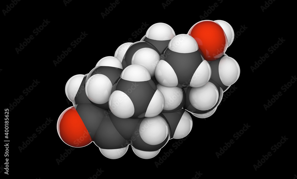 ภาพประกอบสต็อก Molecular structure of Testosterone - steroid hormone ...