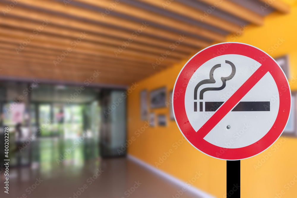 No smoking, prohibited signs in houses, corridors, rooms, public areas ...