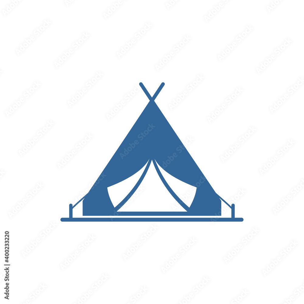 Tent logo design vector template, Outdoor logo design concept, Icon ...