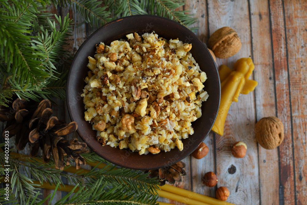 Traditional ukrainian food kutya. Traditional food for christmas eve in ...