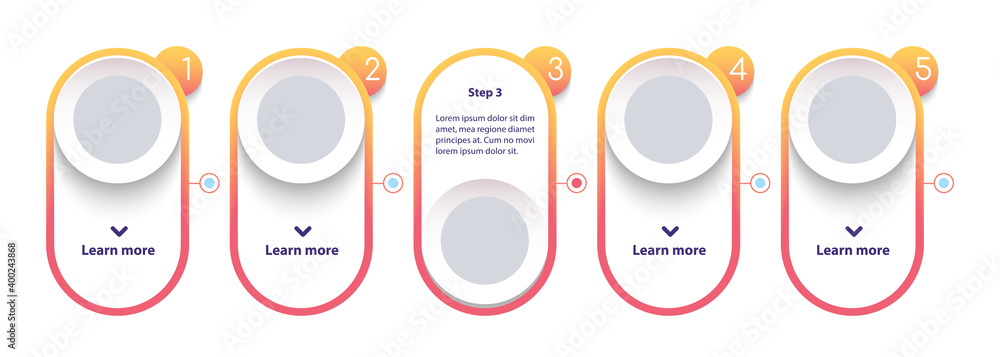Sequential vector infographic template for business roadmap ...