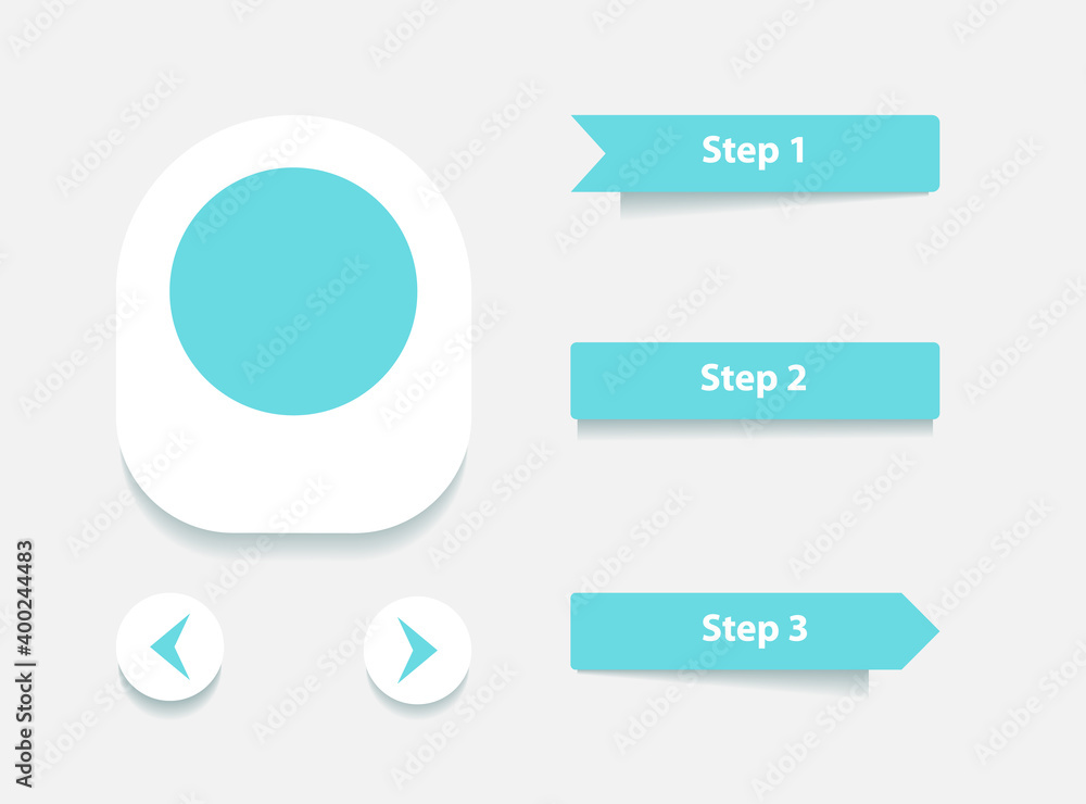 Creative flowchart vector infographic elements set. Header presentation ...