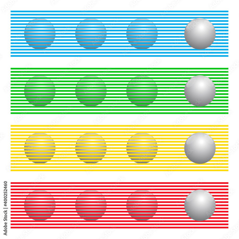 Spheres with same colors behind colored lines appear to be spheres of ...