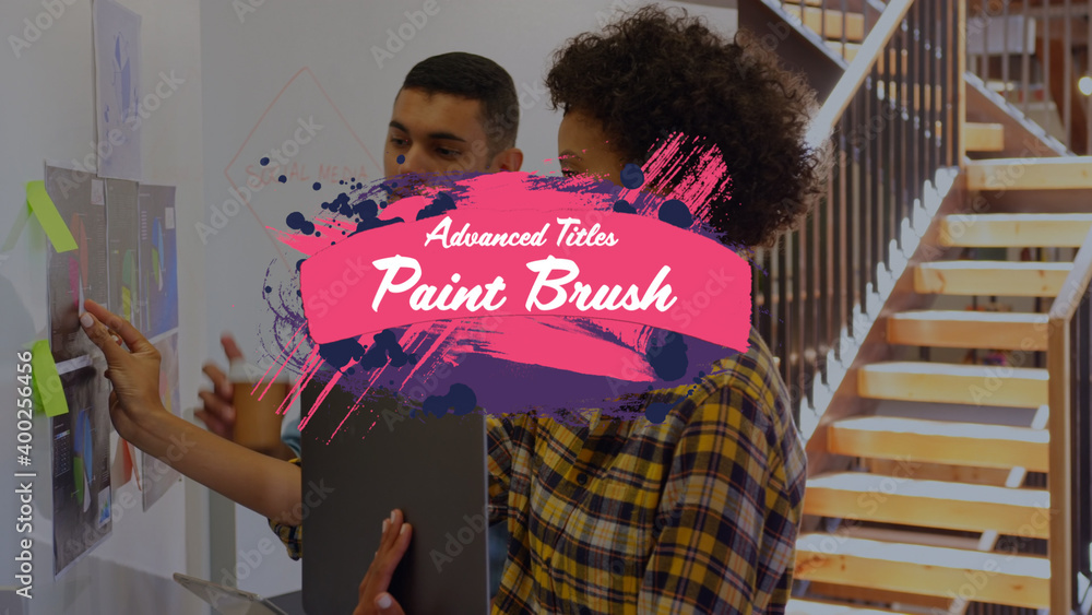 Paint Brush Advanced Big Titles Reveal Stock Template | Adobe Stock