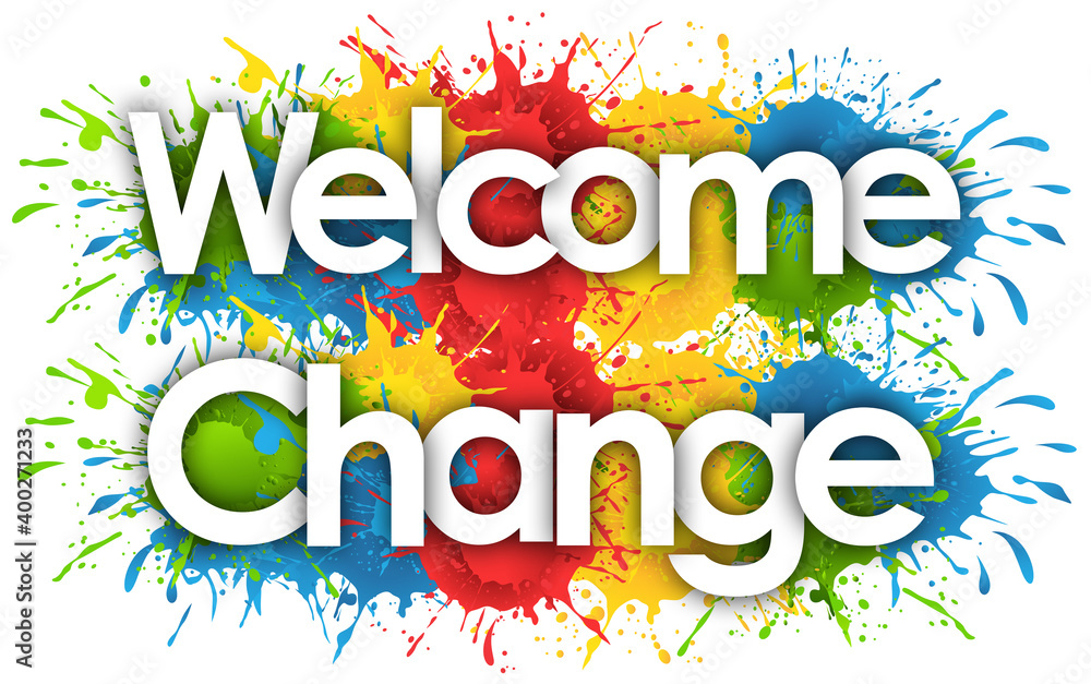 welcome change in splash’s background Stock Illustration | Adobe Stock