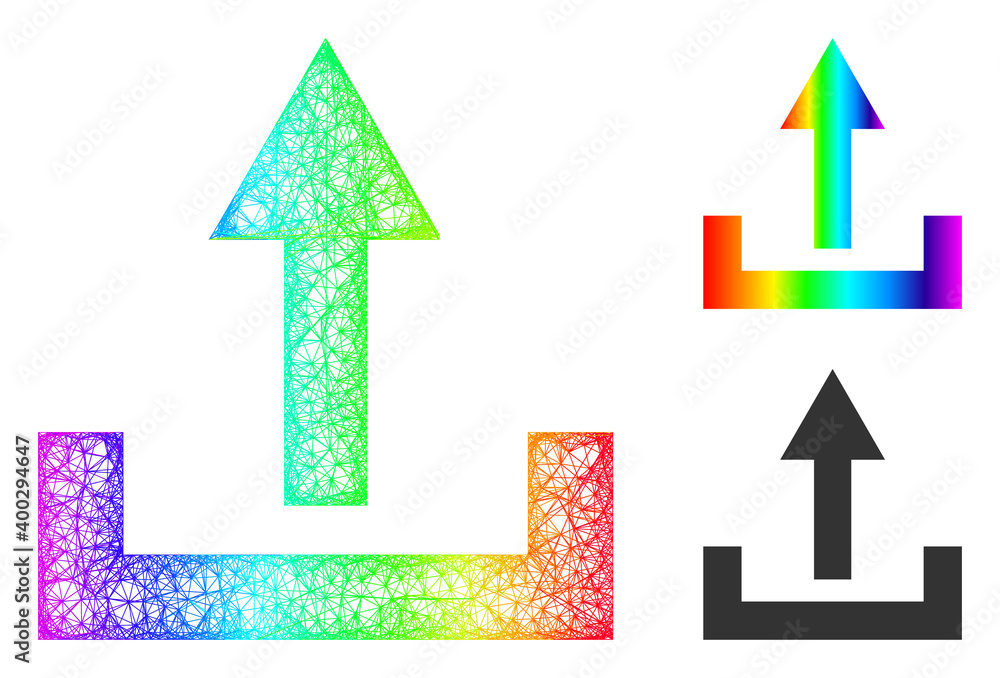 Rainbow vibrant net upload, and solid rainbow gradient upload icon ...