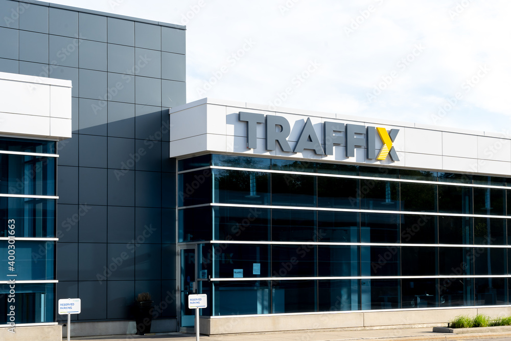 Oakville, Ontario, Canada - May 27, 2019: Traffix office in Oakville ...