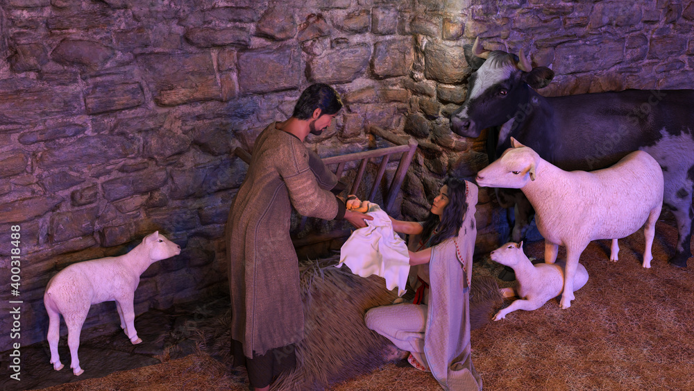 Jesus birth in Bethlehem. Luke 2:7 And she brought forth her firstborn ...