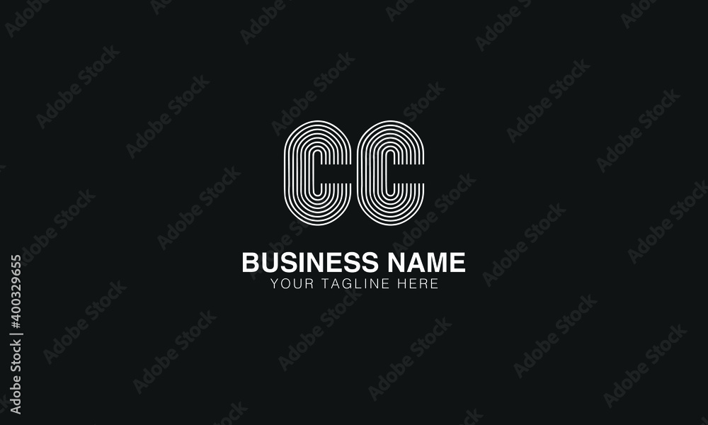 CC C initial based modern minimal creative logo vector template image ...