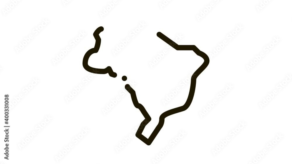 africa continent Icon Animation. black africa continent animated icon ...