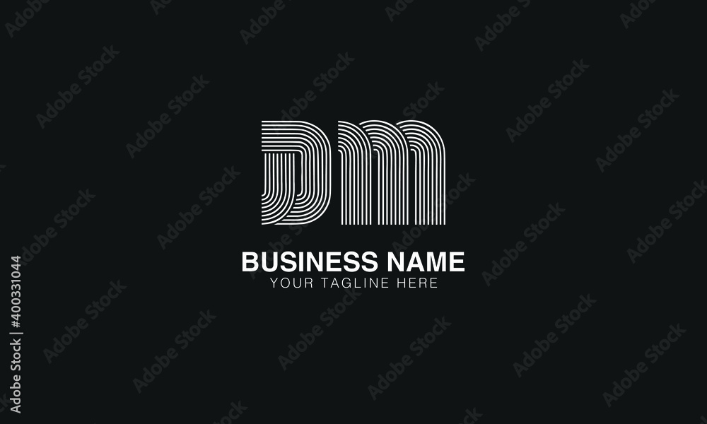DM D M initial based modern minimal creative logo vector template image ...