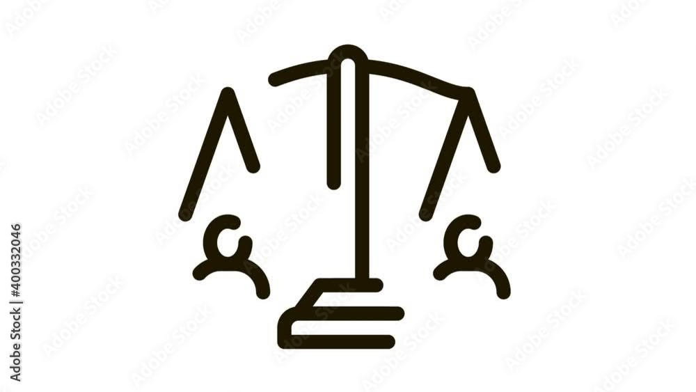 huma rights balance on scales Icon Animation. black huma rights balance ...