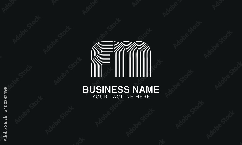 FM F M initial based modern minimal creative logo vector template image ...