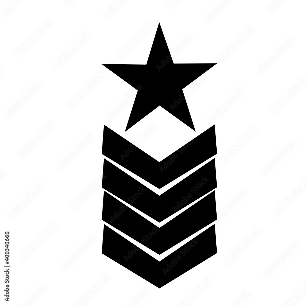 Military Rank Icon. Badge . Grade Illustration Sign Symbol. Stock ...