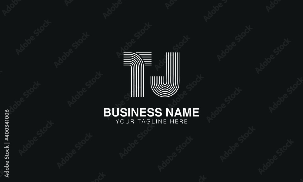 TJ T J initial based abstract modern minimal creative logo vector ...