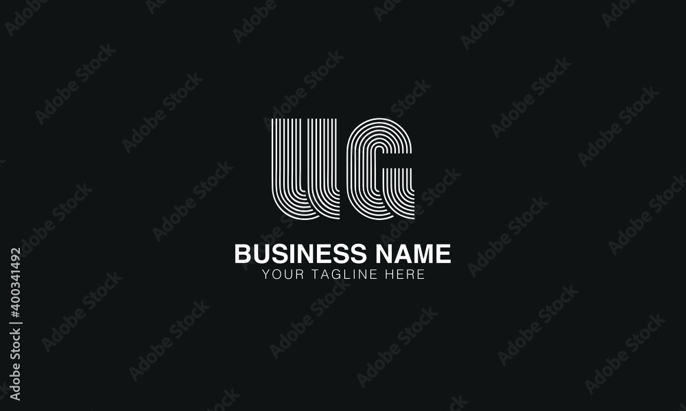 UG U G initial based abstract modern minimal creative logo vector ...