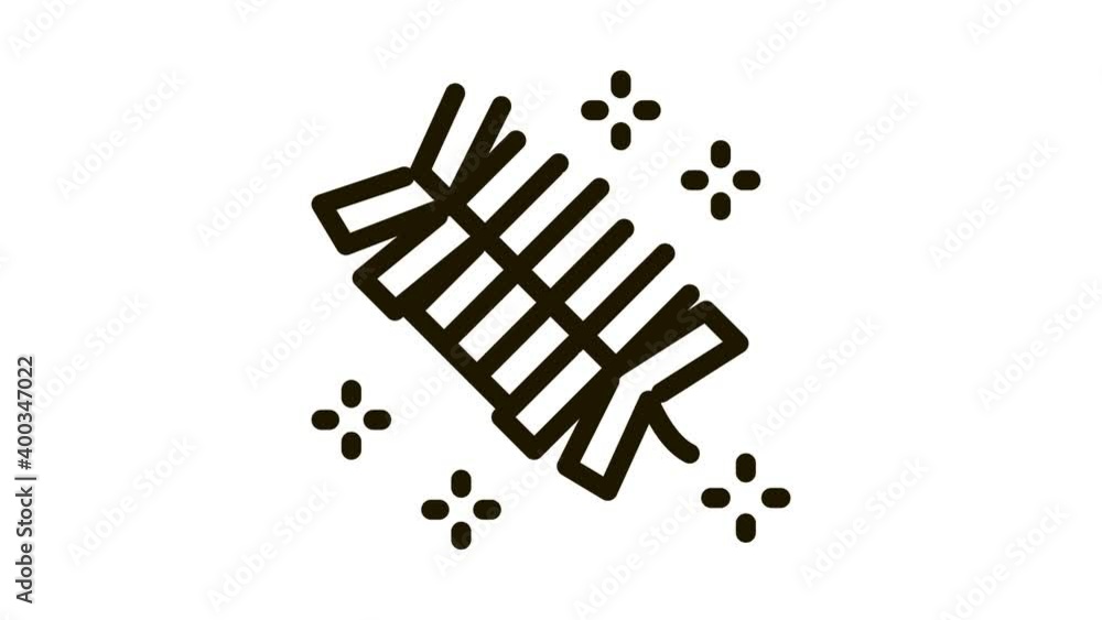 lighted cracker Icon Animation. black lighted cracker animated icon on ...