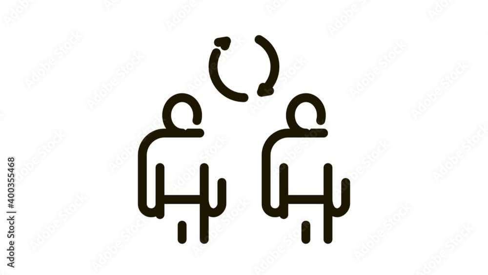 employee renewal Icon Animation. black employee renewal animated icon ...