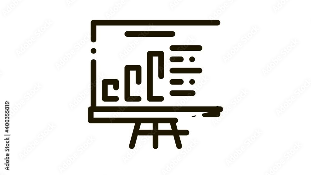 optimization study diagram chart Icon Animation. black optimization ...