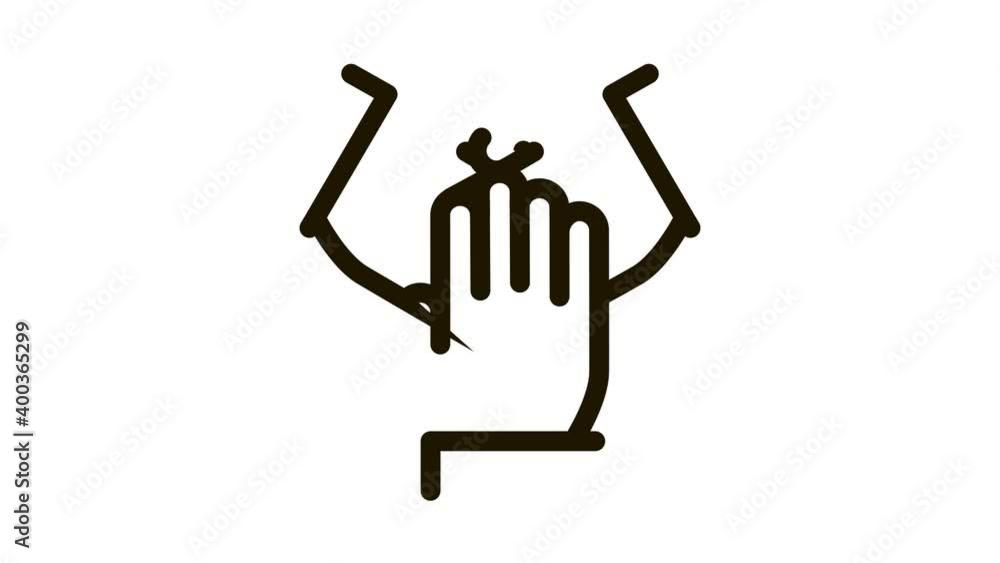 triple handshake Icon Animation. black triple handshake animated icon ...