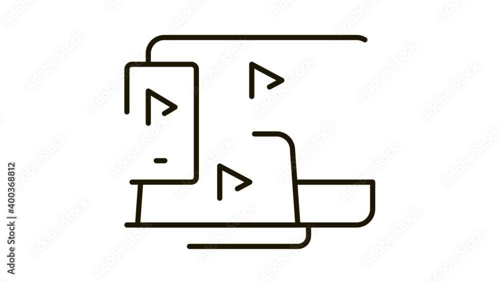 inclusion of all devices Icon Animation. black inclusion of all devices ...