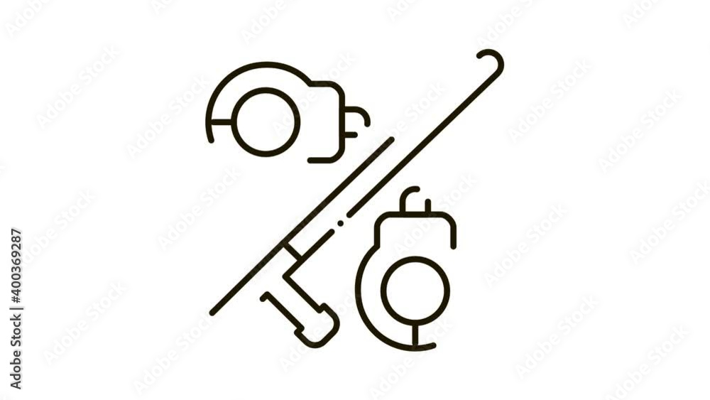 handcuffs and bats Icon Animation. black handcuffs and bats animated ...