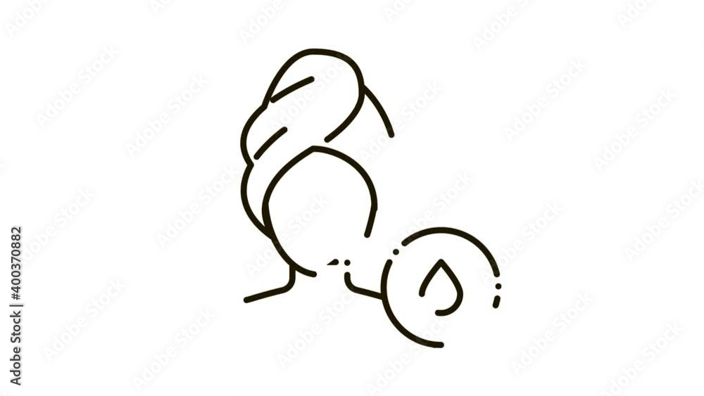 anti-aging female procedures Icon Animation. black anti-aging female ...