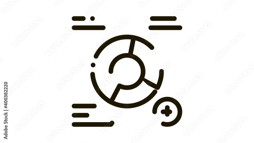 Growth Round Infographic Icon Animation. black Statistician Analytics ...